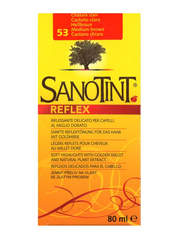 SANOTINT REFLEX RIFLESSANTE DELICATO PER CAPELLI AL MIGLIO DORATO N. 53 ...